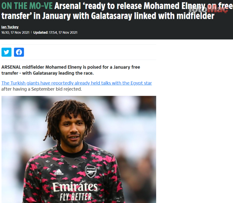 Arsenal Elneny Için Kararını Verdi Galatasaray Ve Transfer Son