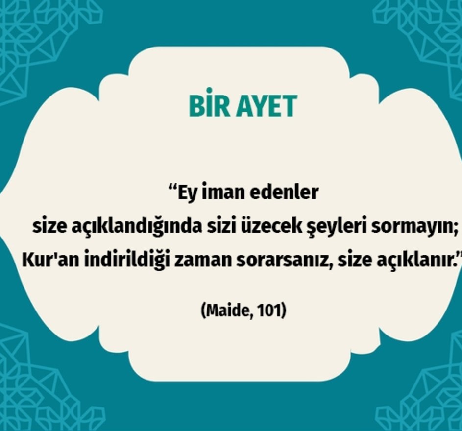 BİR AYET - Son dakika Ayet haberleri - Fotomaç
